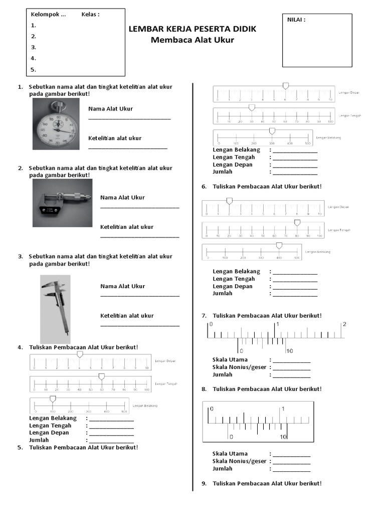 LKPD Membaca Alat Ukur | PDF