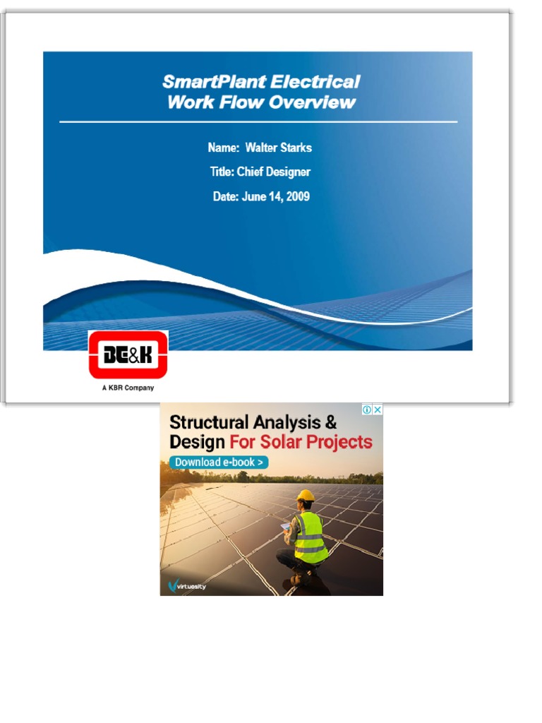 SmartPlant Electrical Work Flow | PDF | Cocina, comidas y vino