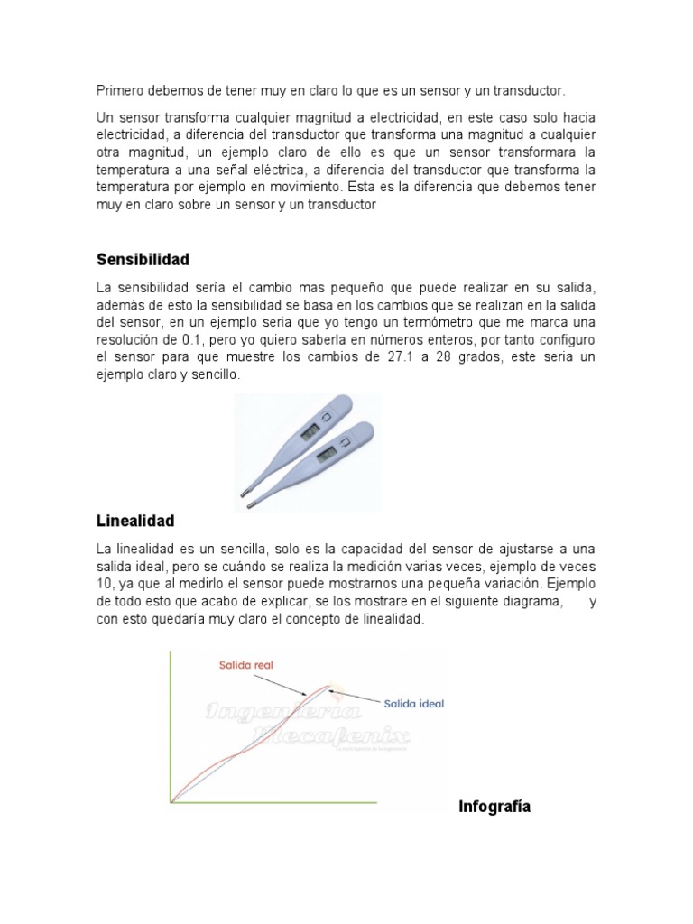 Sensibilidad y Linealidad | PDF