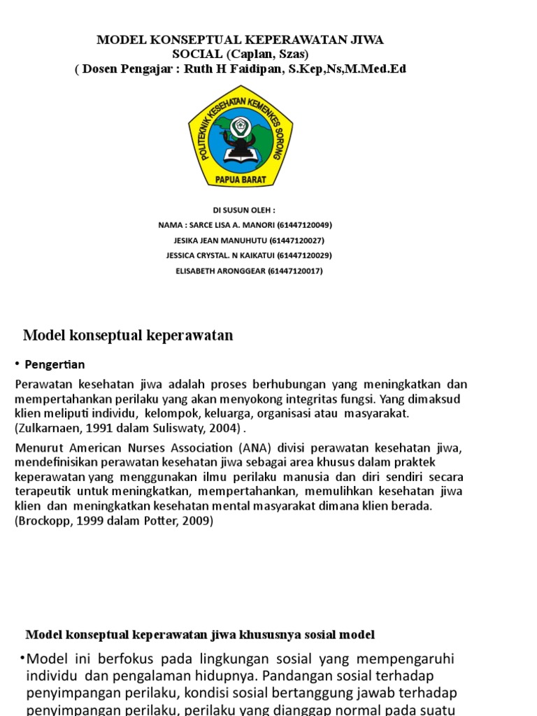 Model Konseptual Keperawatan Jiwa-1 | PDF | Karier & Perkembangan