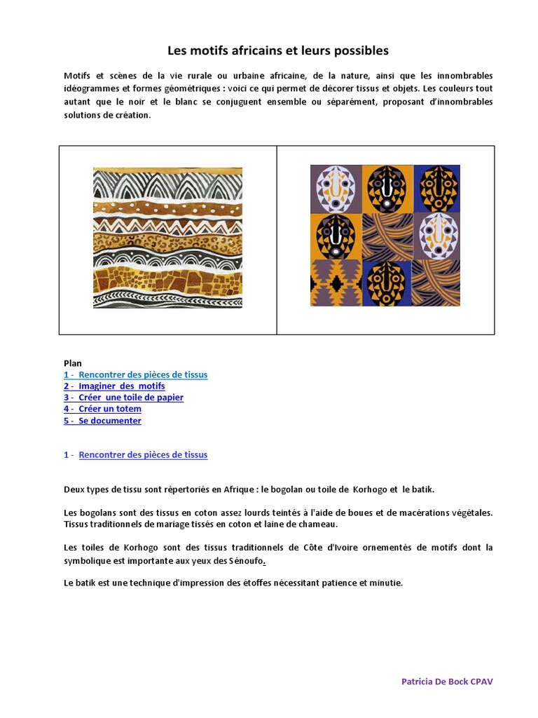 Motifs et Techniques des Tissus Africains | PDF | Teinture | Les textiles