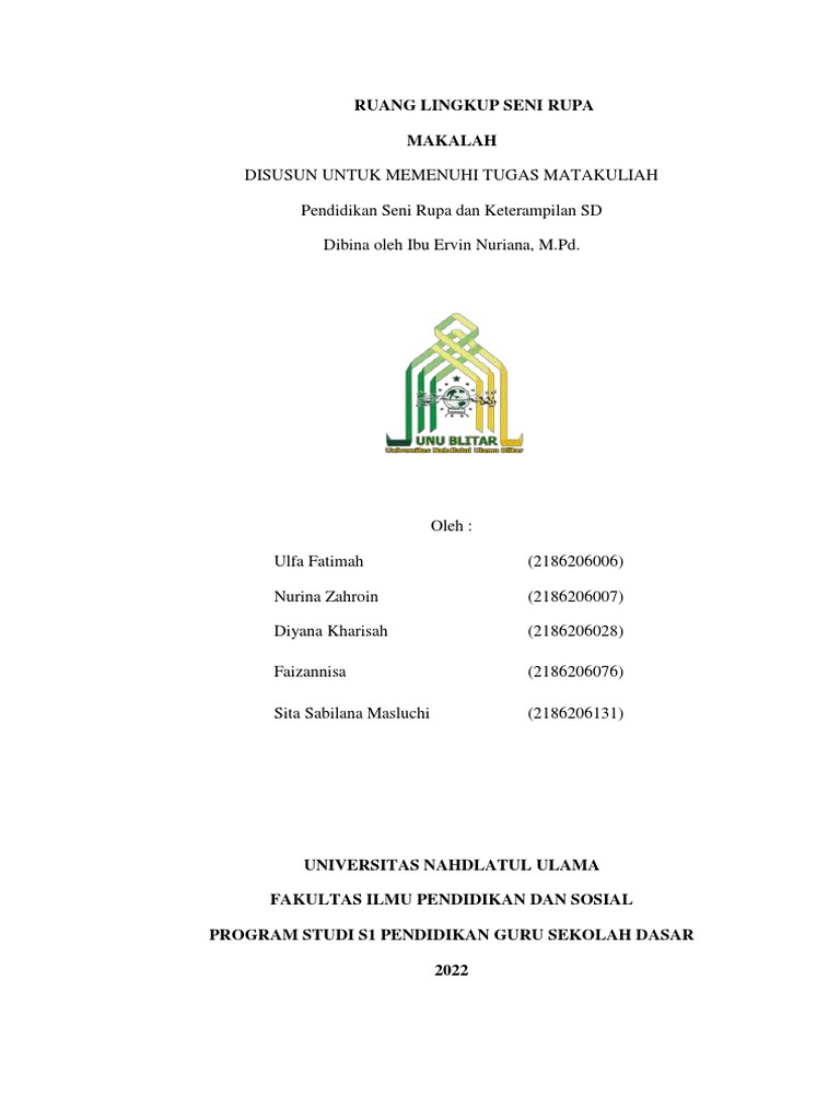Ruang Lingkup Seni Rupa | PDF