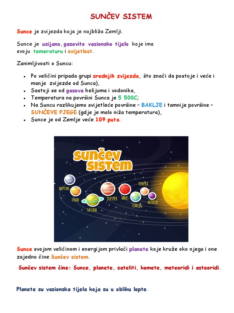 Sunčev Sistem | PDF