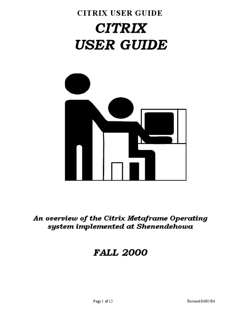 Citrix User Guide: FALL 2000 | PDF | Personal Computers | Citrix Systems