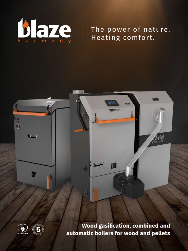BLAZE HARMONY Catalog Wood and Pellet Boilers 2022 | PDF | Boiler | Gasification
