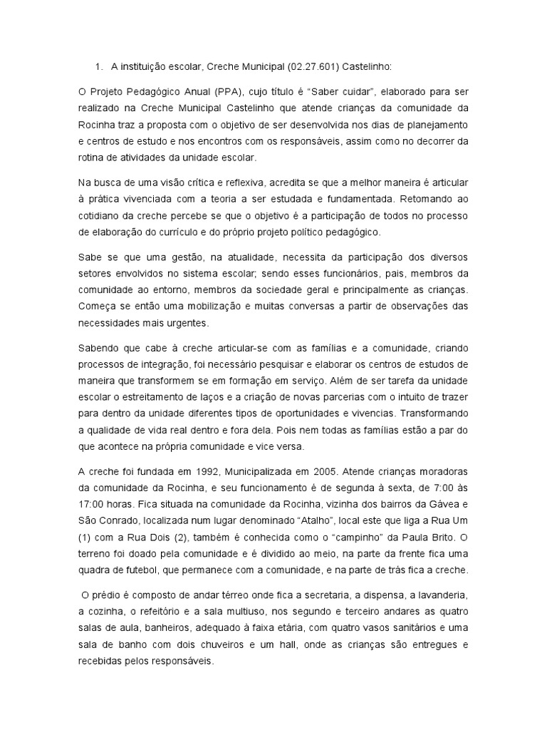 PPA | PDF | Aprendizado | Pedagogia