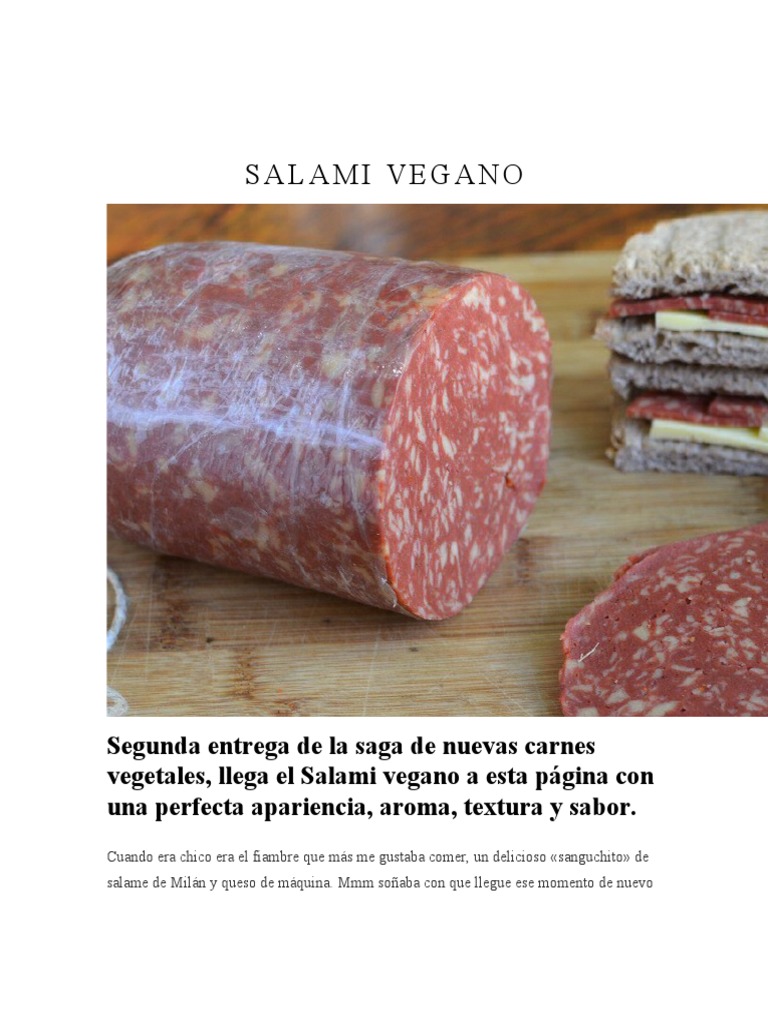 Beto - SALAMI VEGANO | PDF | Carne | Cilantro