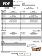 One Piece Decklist Registration Template Download Only | PDF
