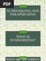 Eapp 12 Quarter 1 Lesson 3 Summarizing Text Practice Activity | PDF