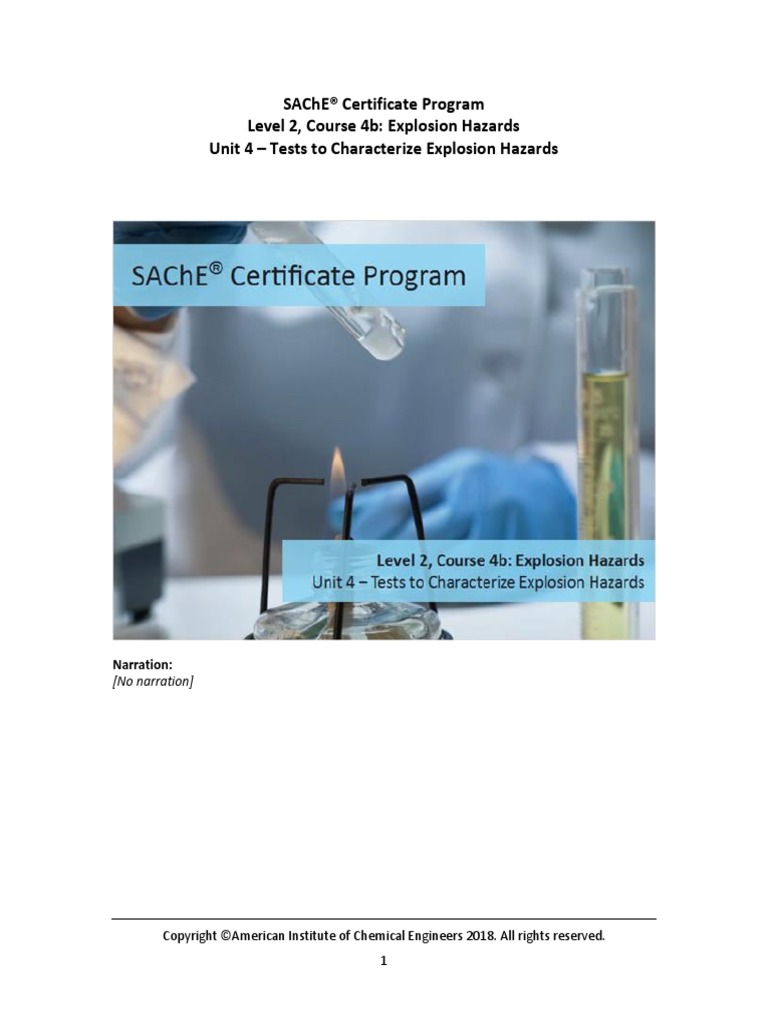 Level 2 - Course 4b - Unit 4 - Slides | PDF | Combustion | Explosion