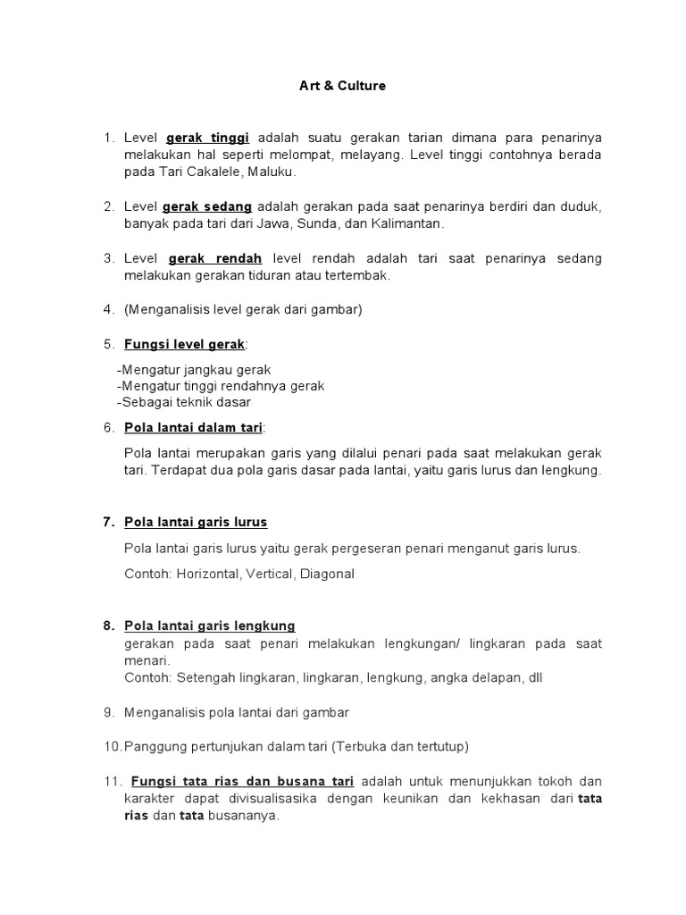 Level Gerak dan Pola Lantai Tari | PDF | Seni