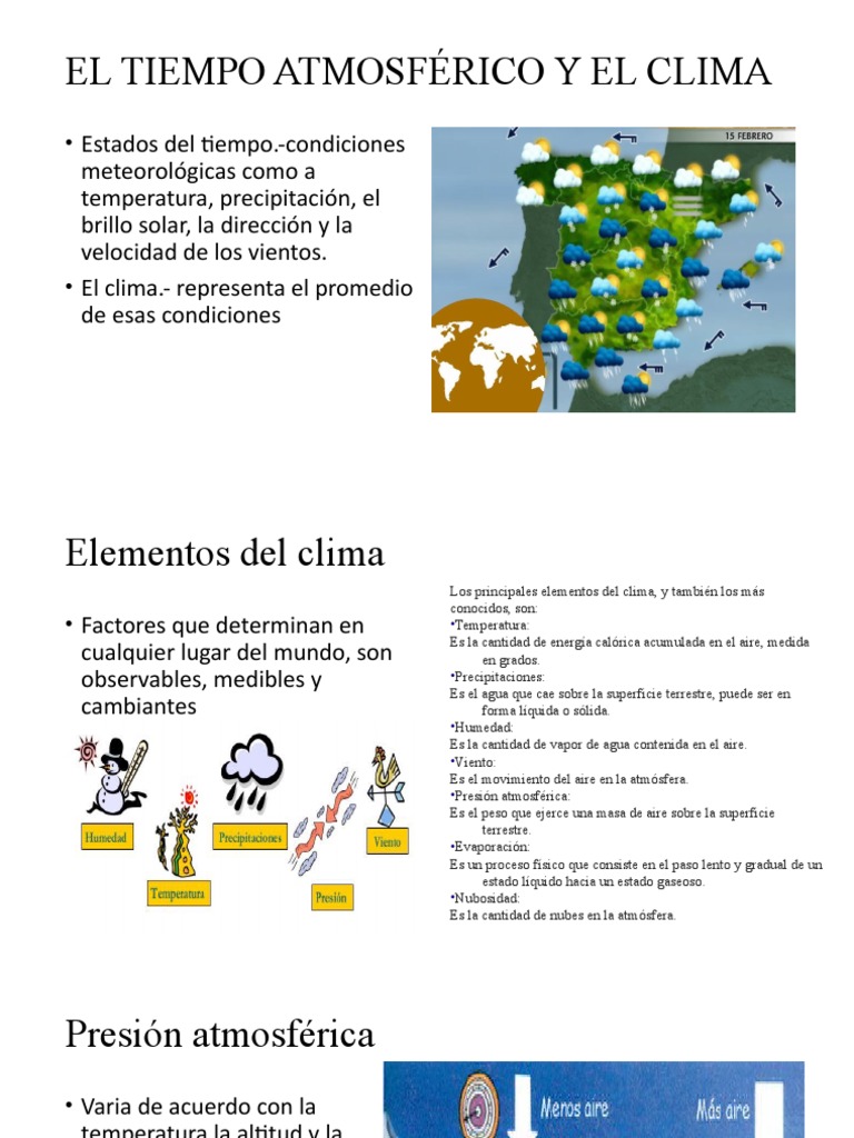 El Tiempo Atmosferico y El Clima | PDF | Nube | Clima