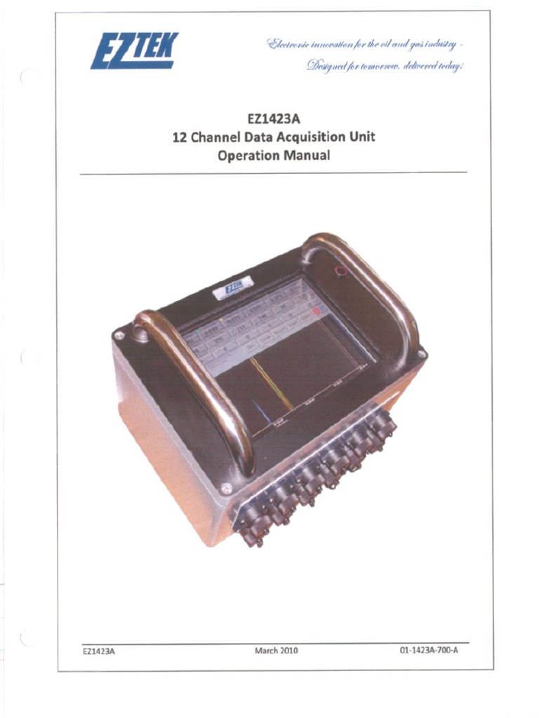 EZTEK EZ1423A 12 Channel Data Acquisition Unit Operation Manual | PDF