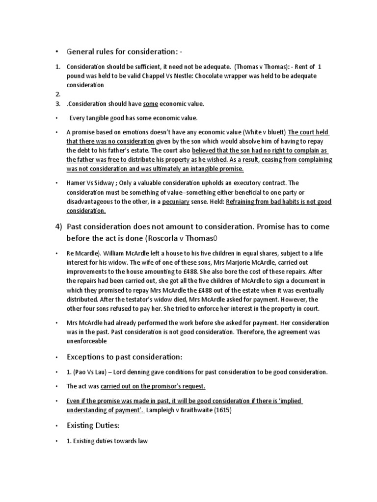 Consideration | PDF | Consideration | Estoppel