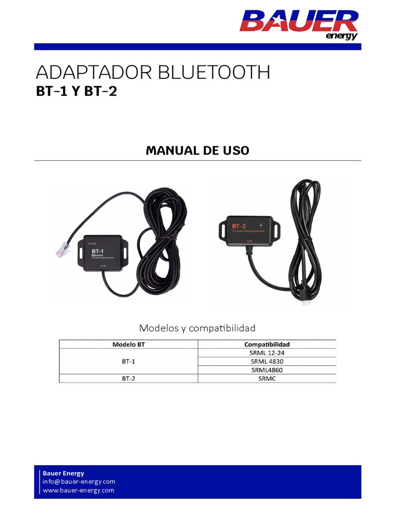 Manual BT1-2 para Bauer-SR | PDF | Bluetooth | Bienes manufacturados