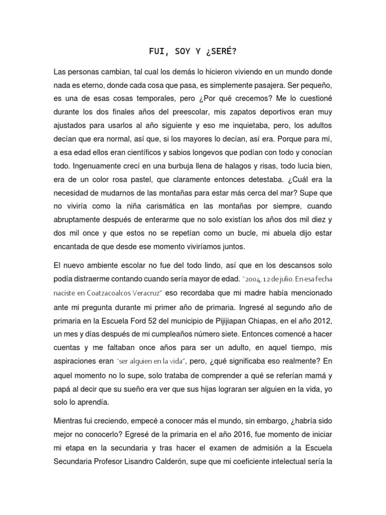 Fui, Soy y Seré | PDF | Adultos
