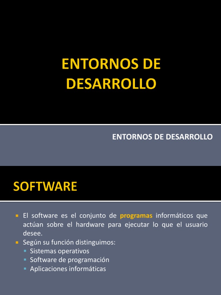 TEMA 1. - Entornos de Desarrollo | PDF | Entorno de desarrollo ...