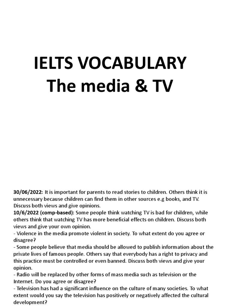 The Impact of Media on Society: Analyzing Documents Related to the Influence and Effects of ...
