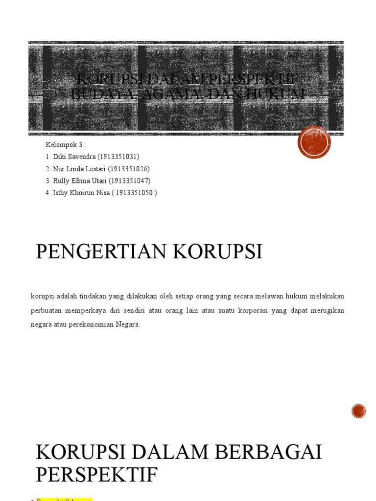 Korupsi Dalam Perspektif | PDF