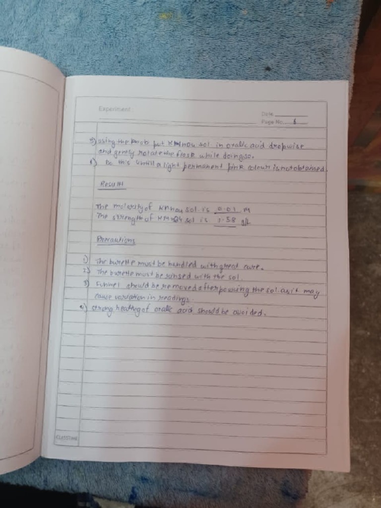 Chemistry Practical File | PDF