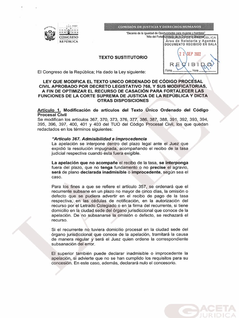 Proyecto de Ley 154-2021.texto Sustitutorio - Laley.pe | PDF