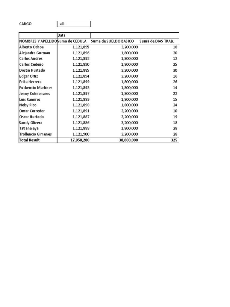 EXCEL BÁSICO Ejercicios | PDF