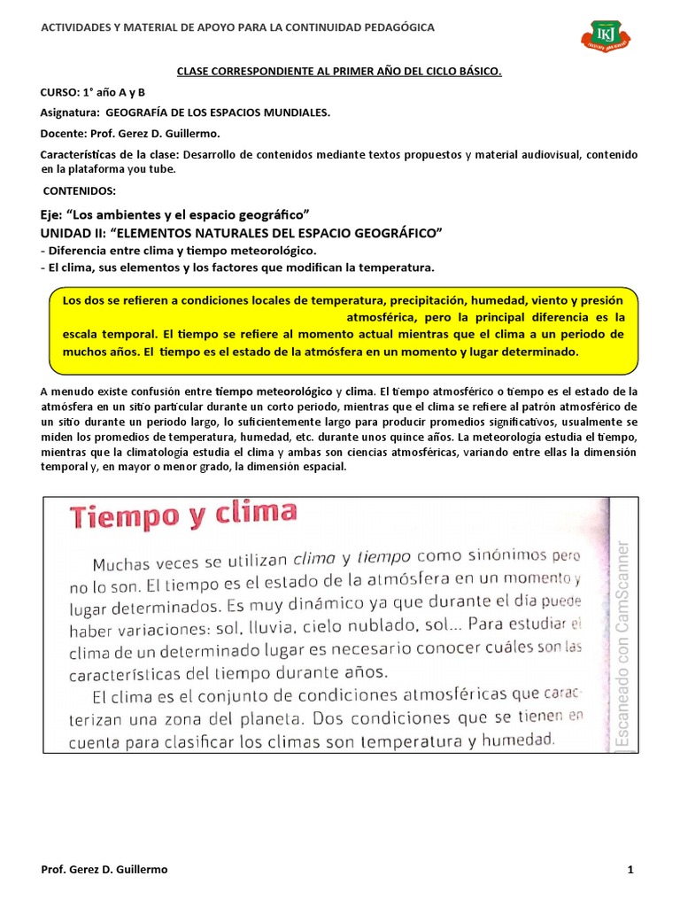 Geografía Clima y Tiempo | PDF | Clima | Humedad