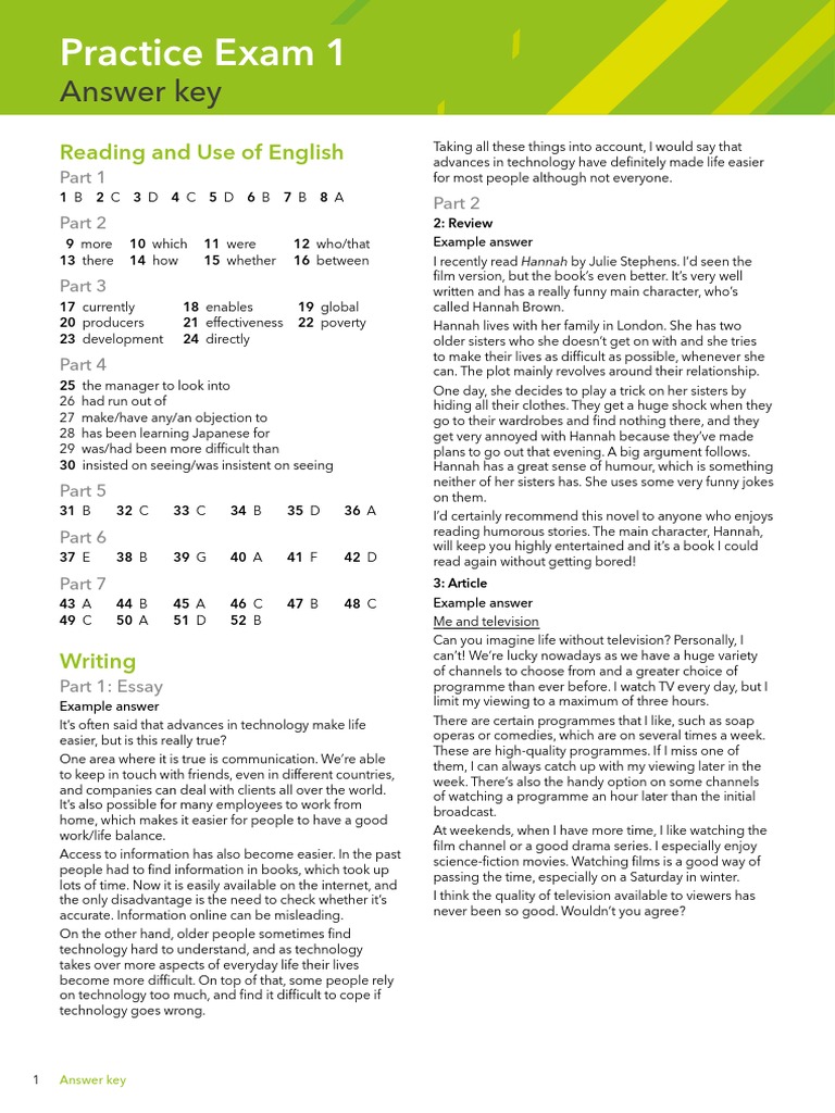 M02 Formula B2 PracticeExam 1 ANS | PDF | Vocabulary | English Language