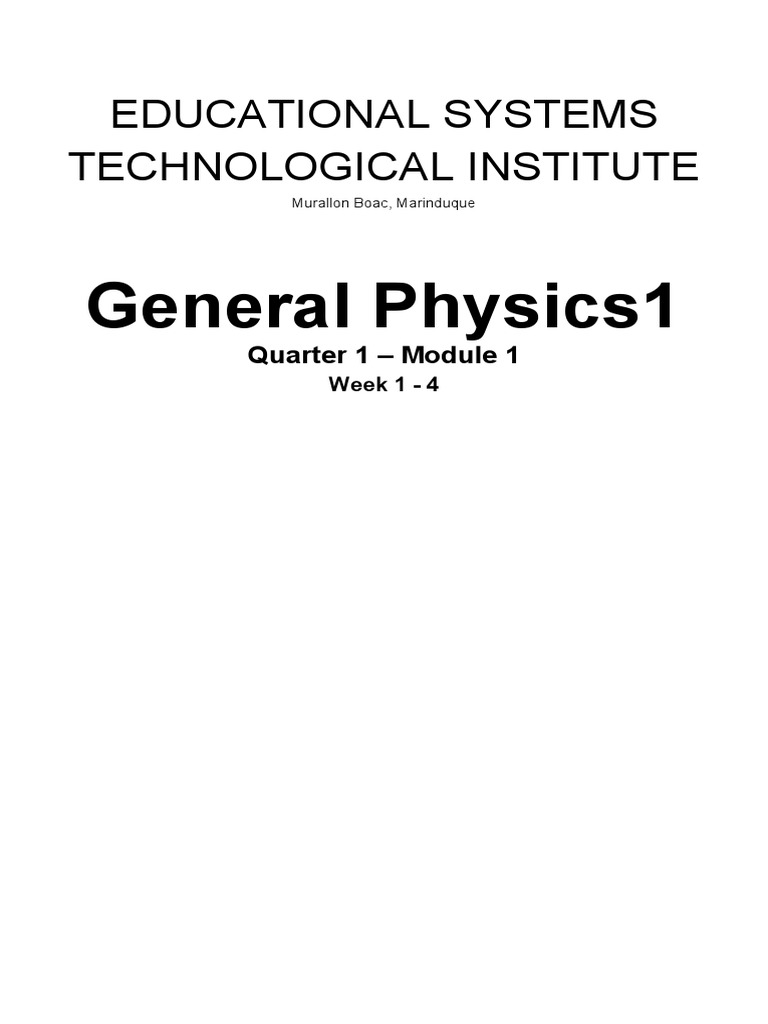 General Physics Week 1 4 | Download Free PDF | Observational Error | Significant Figures