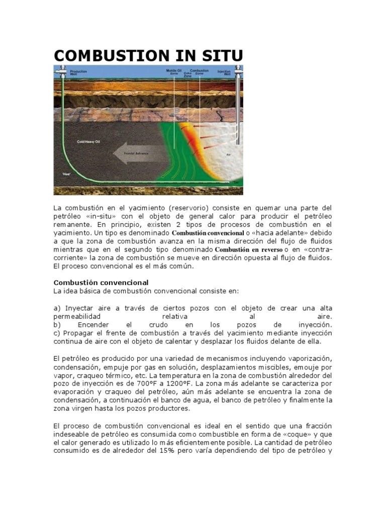 Combustion in Situ | PDF | Petróleo | Combustión