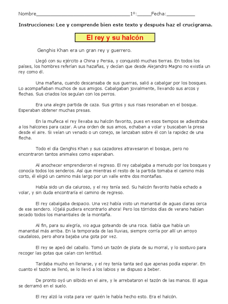 Lectura El Rey y Su Halcón | PDF | Caza