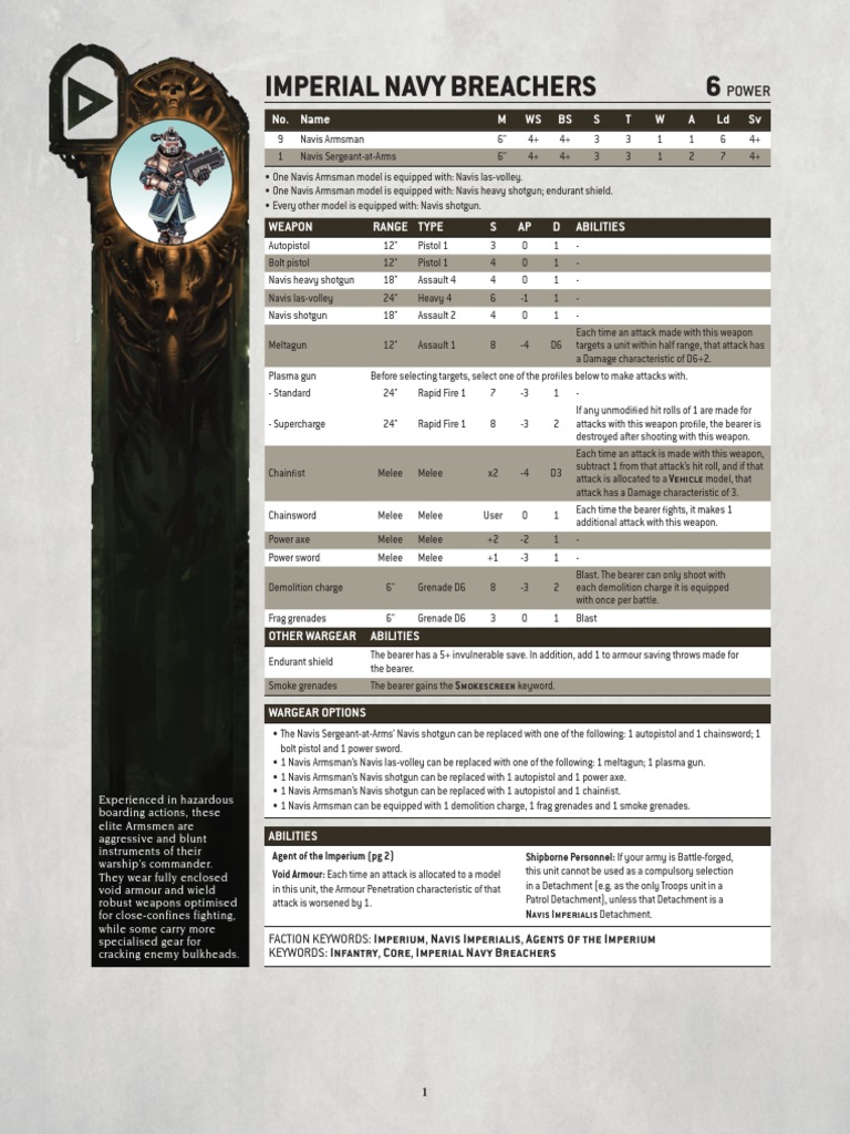 Imperial Navy Breachers | PDF | Hazards | Military