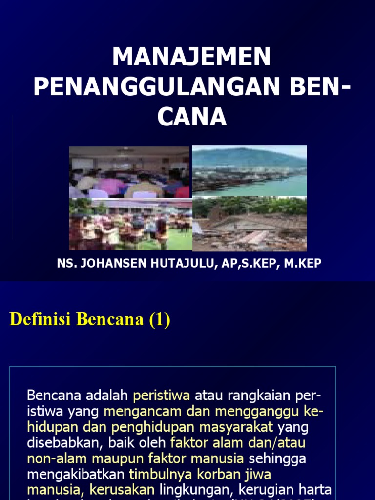 Manajemen Penanggulangan Bencana | PDF