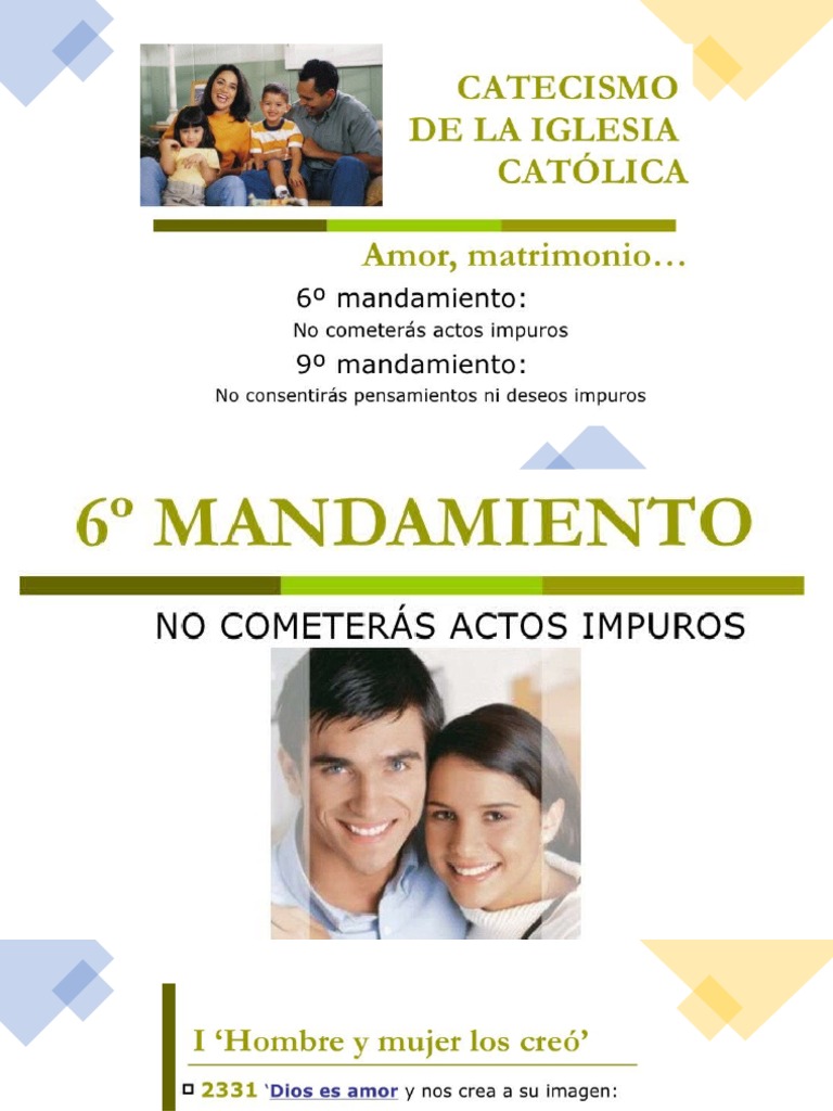 6to y 9no. Mandamientos | PDF