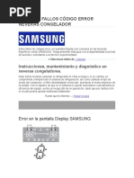 Códigos de Error Aire Acondicionado York | PDF | Aire acondicionado | Tecnologías de gas