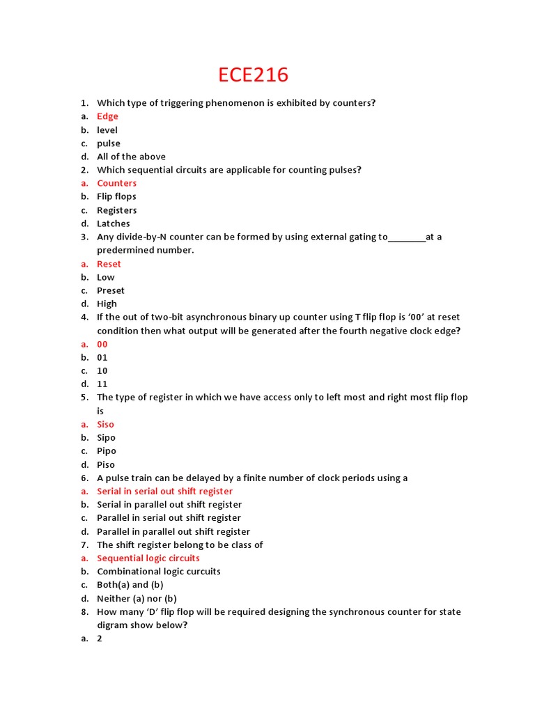 ECE216 | PDF | Electronics | Computer Engineering