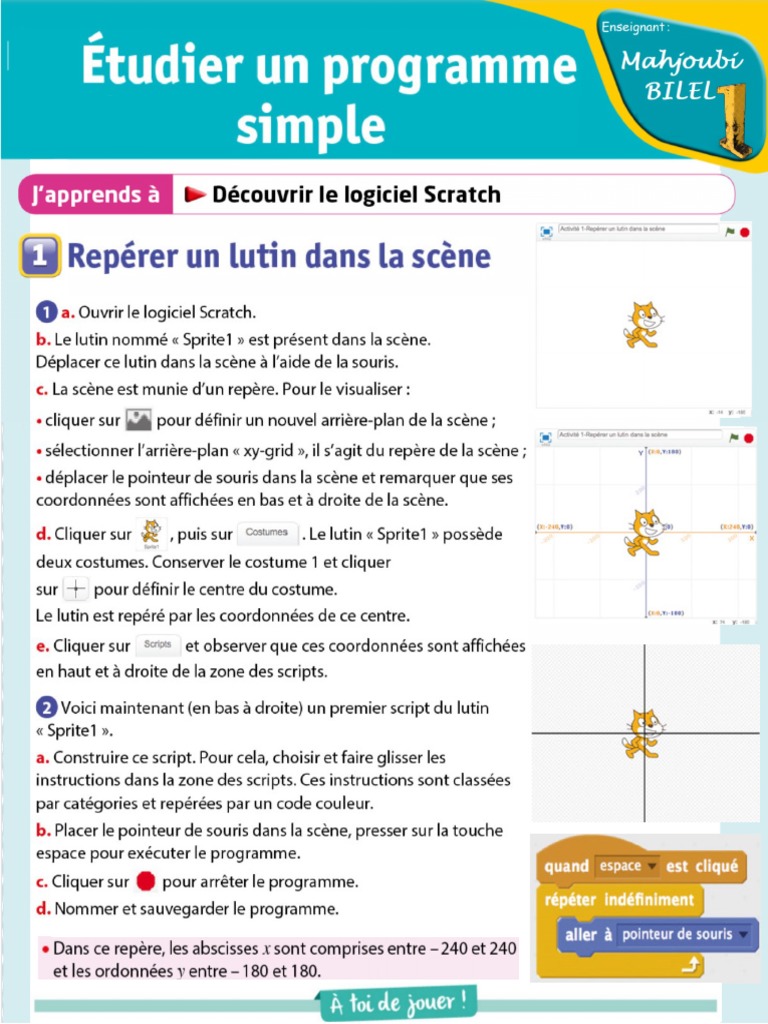 Projet Scratch 7eme | PDF