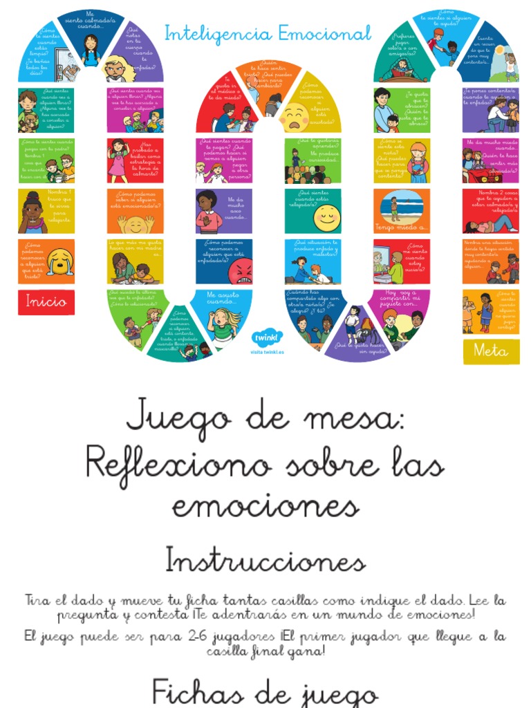 Es V 85 Juego de Mesa Reflexiono Sobre Las Emociones Inteligencia ...