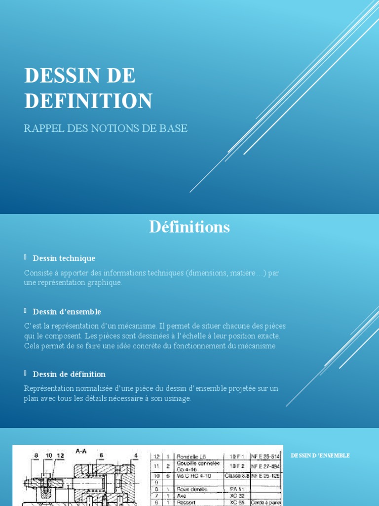 Dessin de définition en technique | PDF | Dessin technique | Tolérance ...