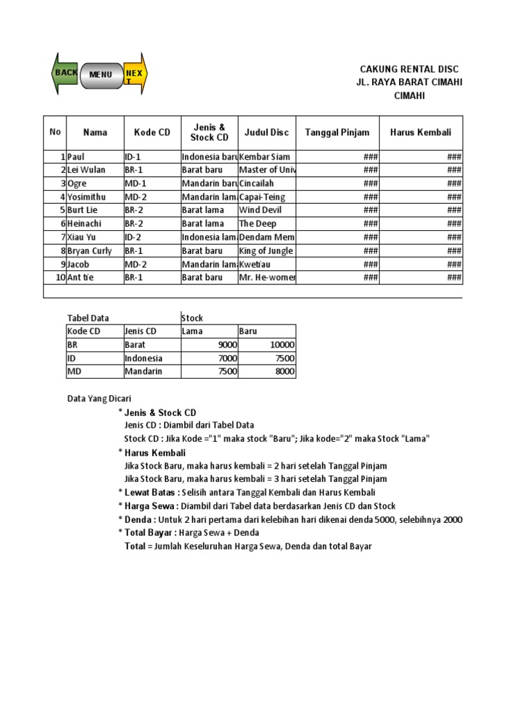 Belajar Excel1 | PDF