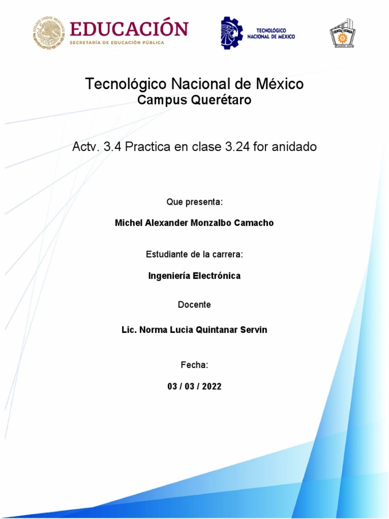 Portada Institucional TecNM | PDF