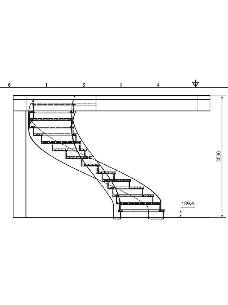 Curved Staircase Drawing | PDF