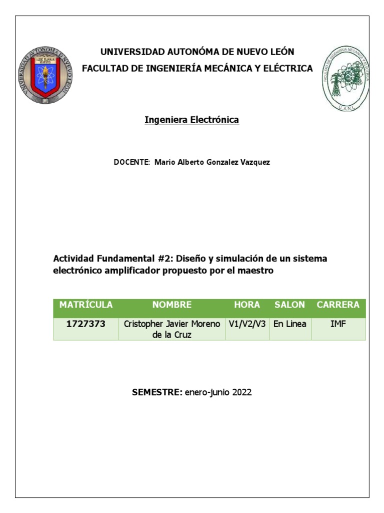 Af2 1727373 | PDF | Electrónica | Amplificador operacional