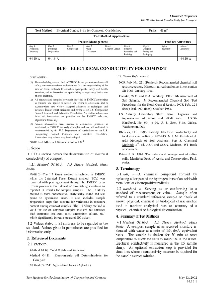 Tmecc 0410 | PDF | Electrical Resistivity And Conductivity | Solubility