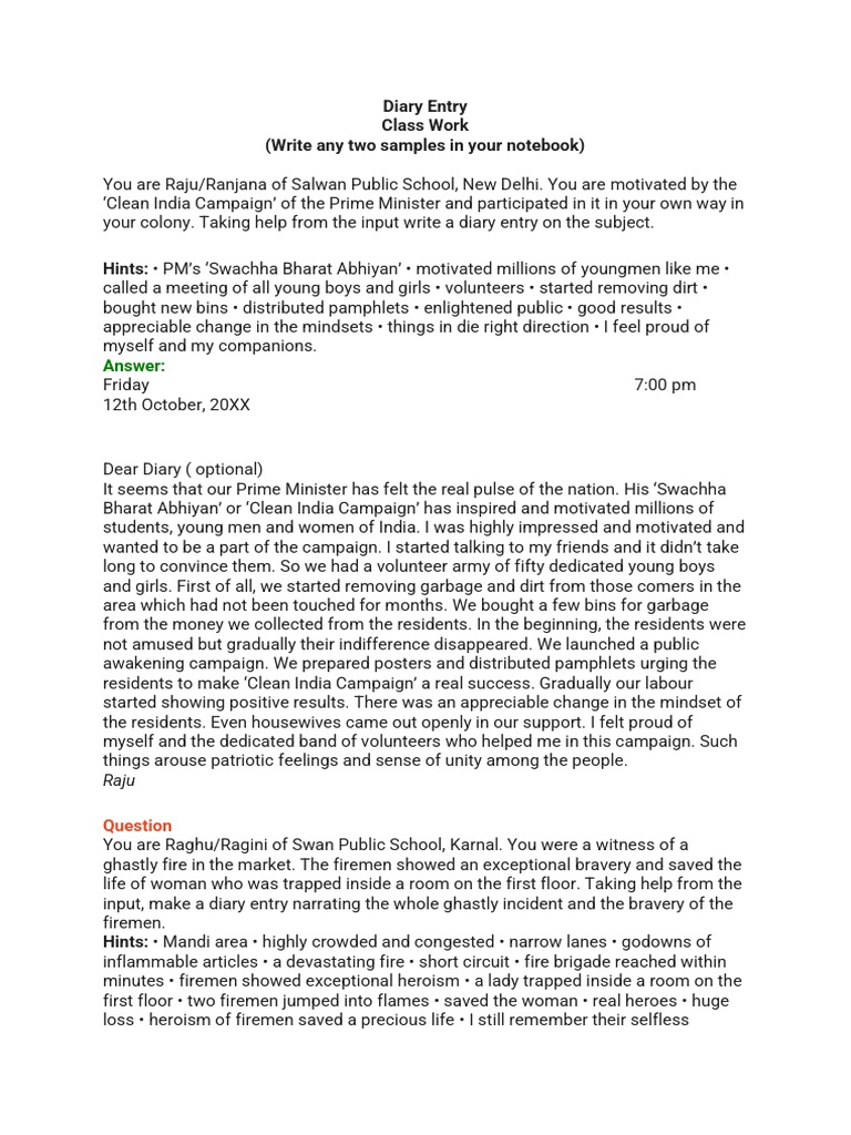 Diary Entry Post On 27 July, 22 | PDF