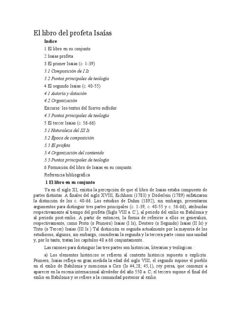 El Libro Del Profeta Isaías | PDF | Libro de Isaías | Cautiverio babilónico