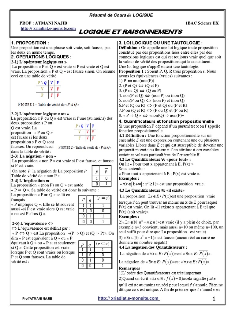 1sex Logique Res Download Free Pdf Raisonnement Déductif Sémantique