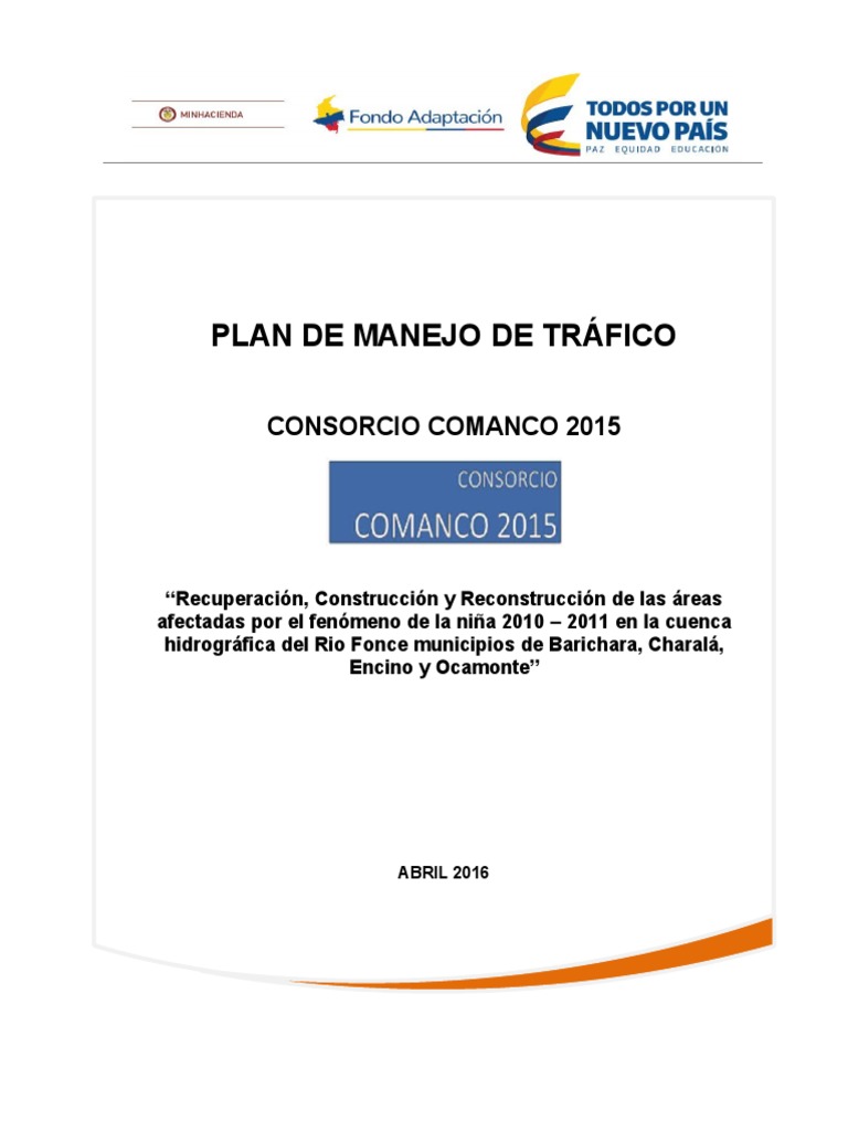 Vsip - Info - Plan de Manejo de Transito Especifico Vias Terciarias PDF ...