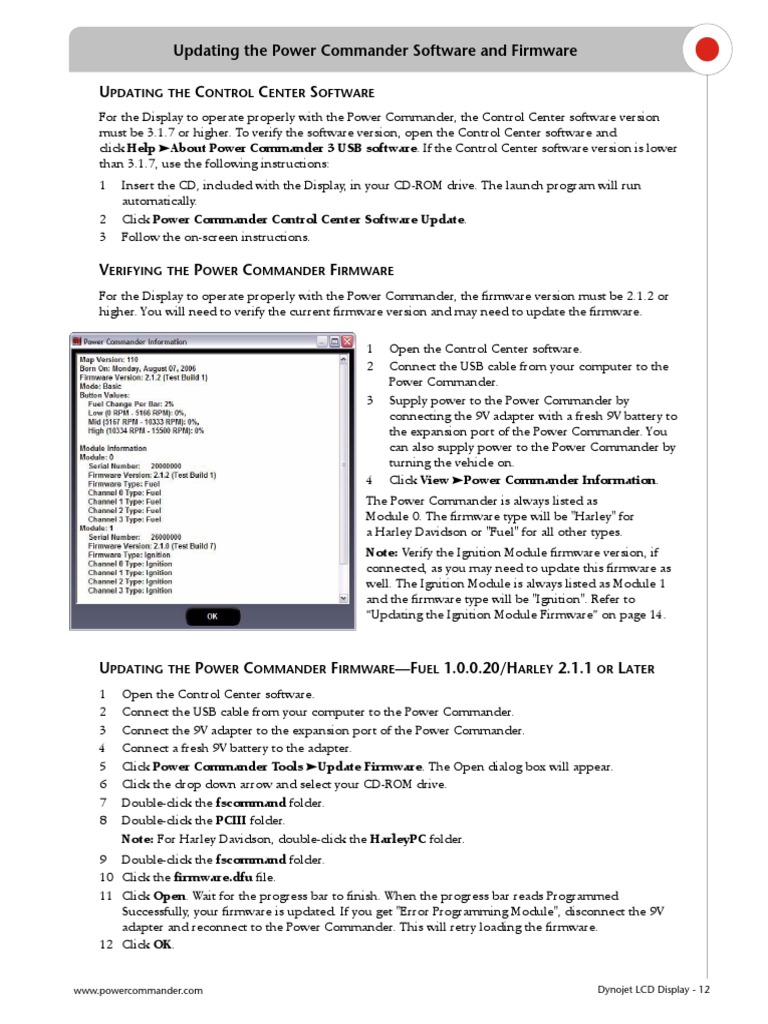 Power Commander Firmware Update Guide | PDF | Electrical Connector | Usb