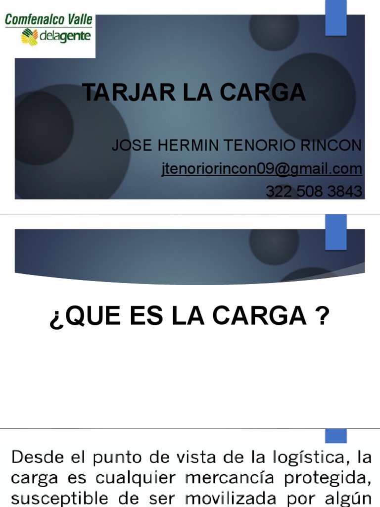 Tarjar La Carga | PDF | Guía de carga | Transporte
